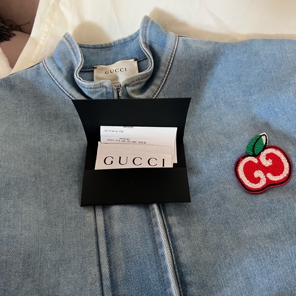Gucci | Matching Sets | Gucci Kids Gg Apple Denim Jacket And Skirt Set ...